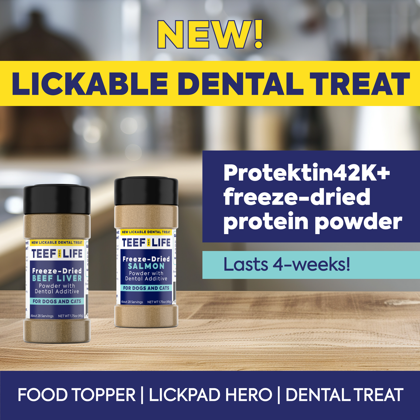 Lickable Treat Powder - Dog and Cat Formula (Beef Liver or Salmon ...